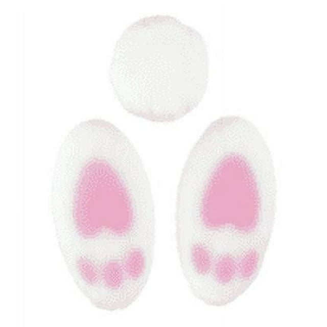 24pk Bunny Tails and Toes Set 3/4" - 1 1/2" Edible Sugar Decoration ...