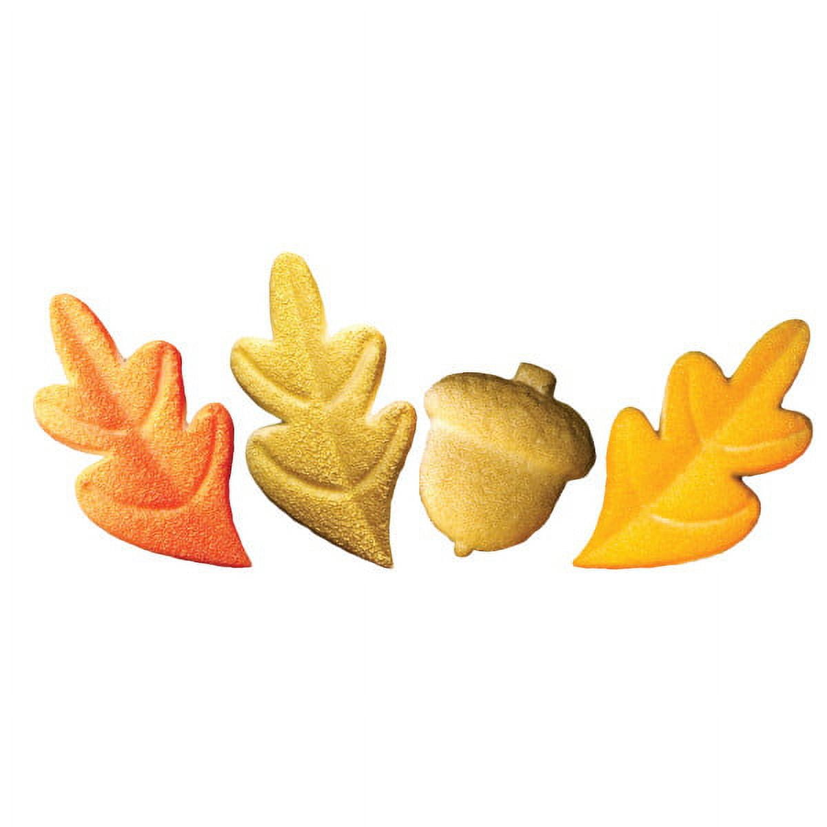 24pk Edible Fall Leaves and Acorns 3/4" - 7/8" Edible Sugar Decoration ...