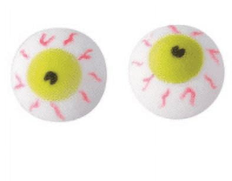 24pk Edible Scary Eyeballs 1" Edible Sugar Decoration Toppers for Cakes ...