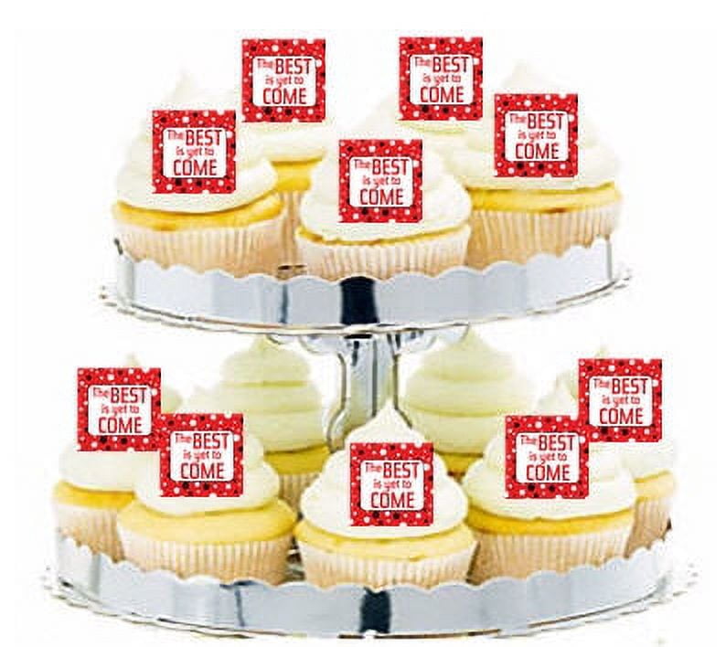 24pk Warmest Congratulations Edible Cupcake Decoration Toppers / Picks ...