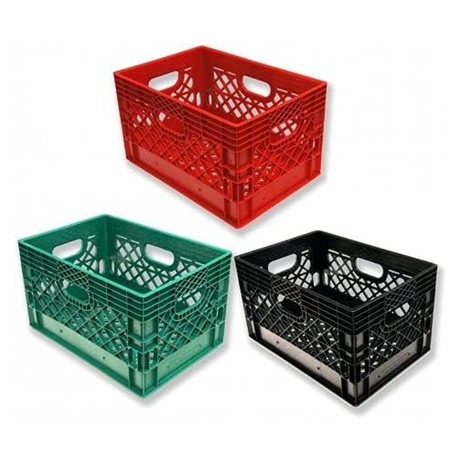 24qt New Green Color Milk Crate Farmplast, . - Walmart.com