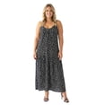24seven Comfort Apparel Essential Curvy Dot Print Scoop Neck Spaghetti ...