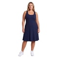 24seven Comfort Apparel Essential Curvy Ribbed Knit Sleeveless Scoop ...