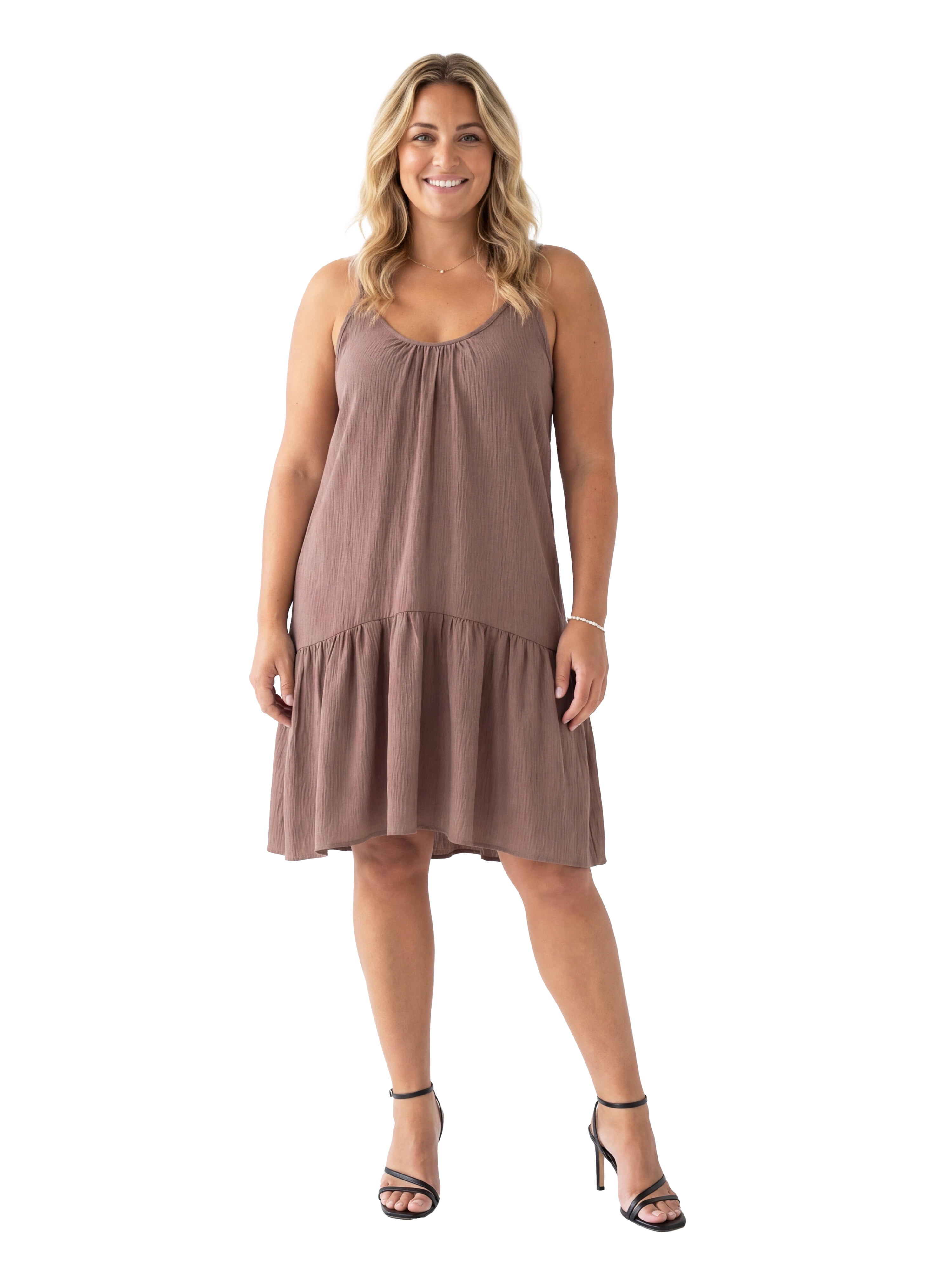 24seven Comfort Apparel Essential Curvy Scoop Neck Spaghetti Strap ...
