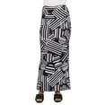 24seven Comfort Apparel Essential Womens Abstract Print Foldover Waist ...