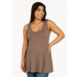 24seven Comfort Apparel Maternity Scoop Neck Sleeveless Flared Tunic ...