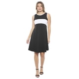 24seven Comfort Apparel Womens Sleeveless Round Neck Knee Length Soft ...