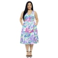 24seven Comfort Essential Curvy Abstract Print V Neck Sleeveless ...