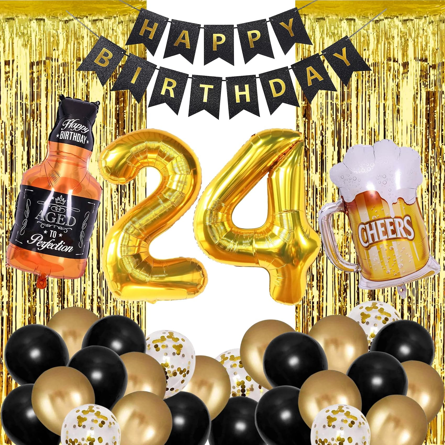 24th Birthday Decorations For Mmf7 Men Happy 24th Birthday Decorations