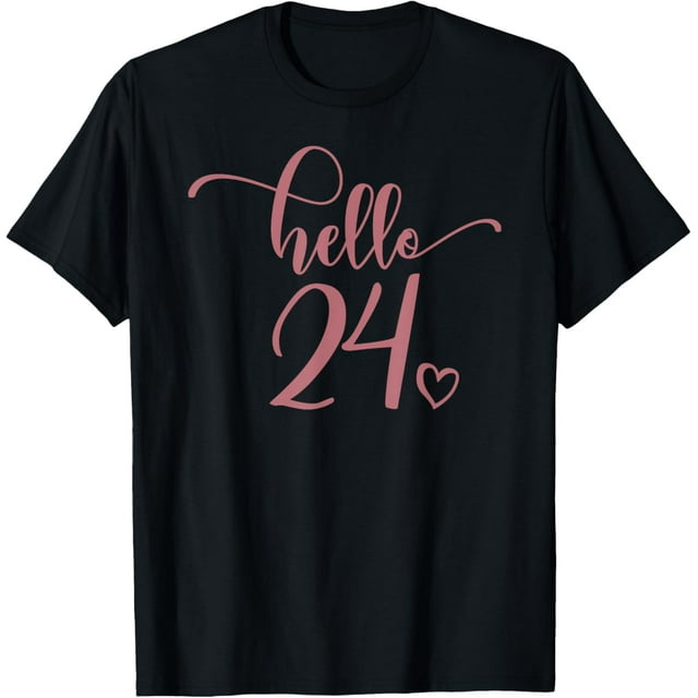 24th Birthday, For Women Hello 24 Cute 24 Years Old T-Shirt - Walmart.com