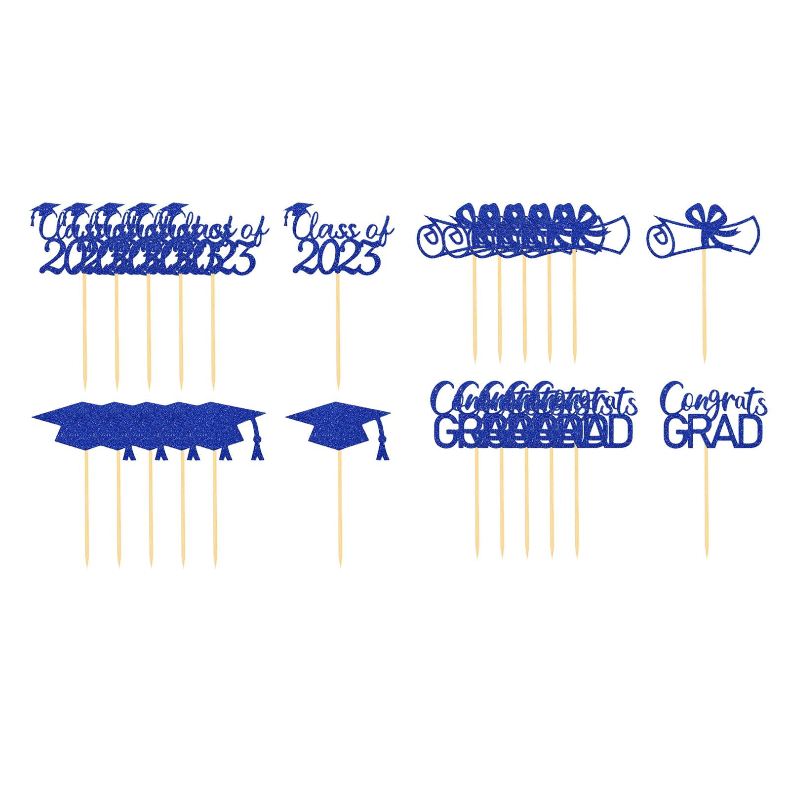 24x 2023 Graduation Cupcake Toppers, Cake Insert, Decorative Baking ...