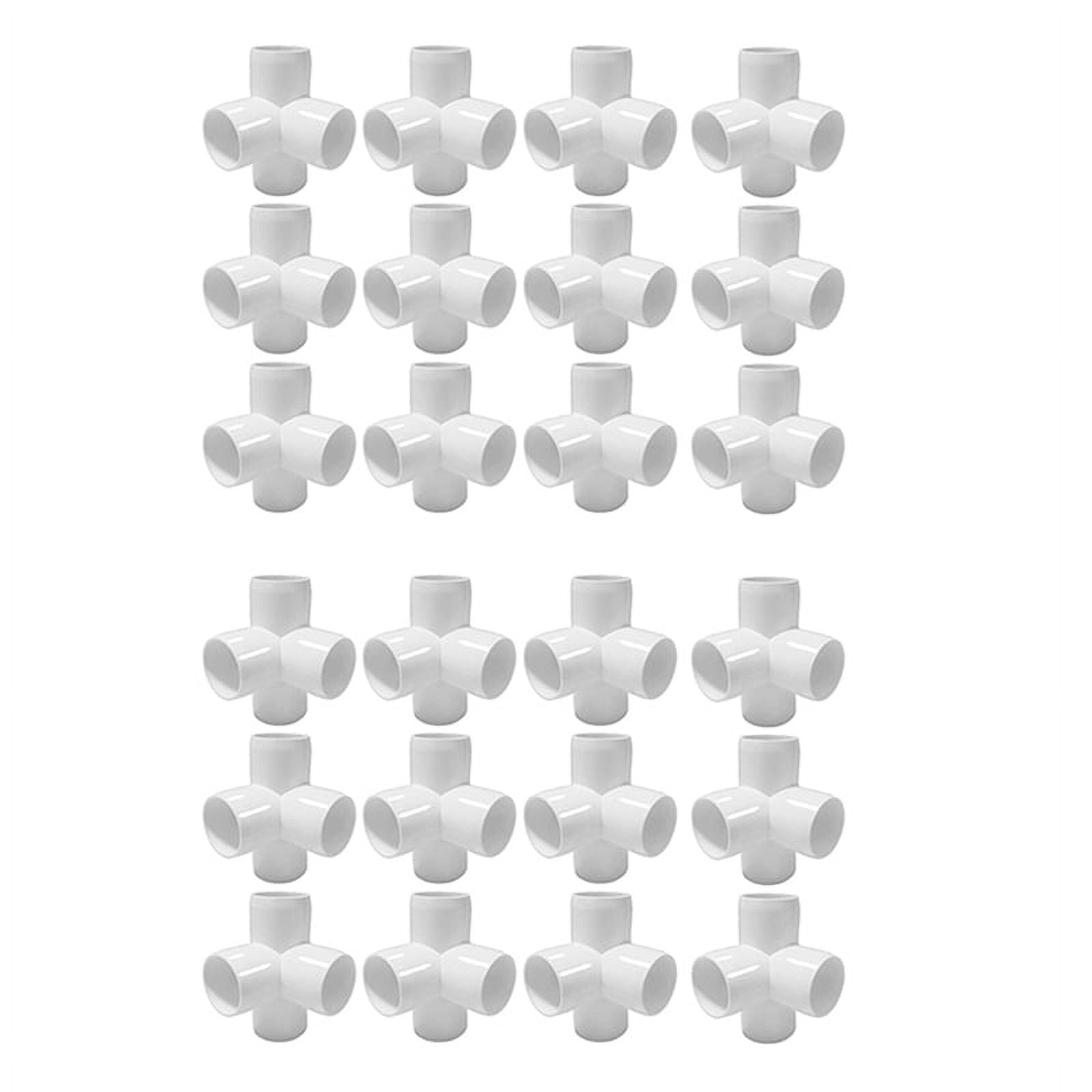 24x 4Way 1/2 in Tee PVC Fitting Elbow - Build Heavy Duty Furniture Half ...