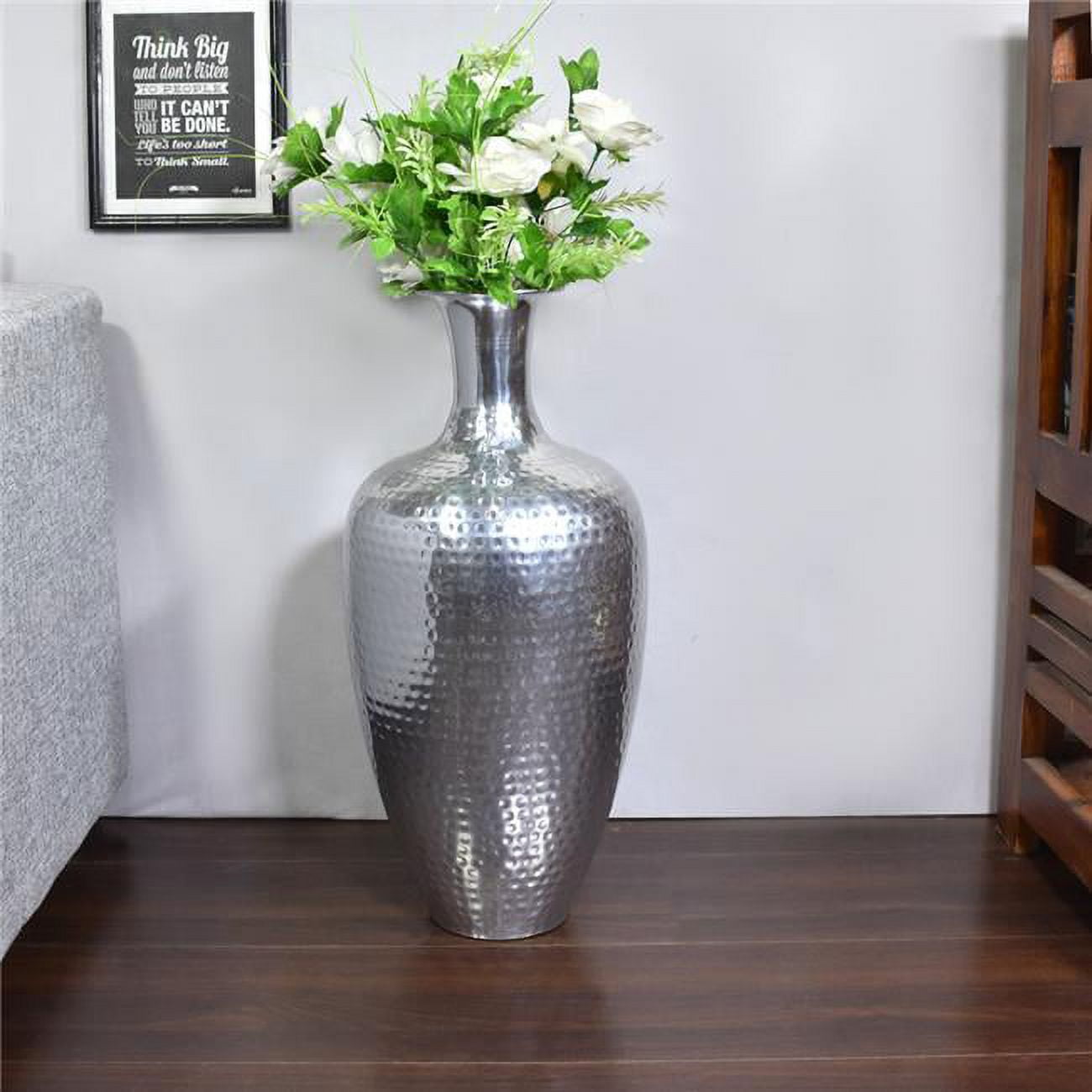 24x 5 x 5.2 in. Handmade Aluminium Traditional Floor Flower Vases for ...