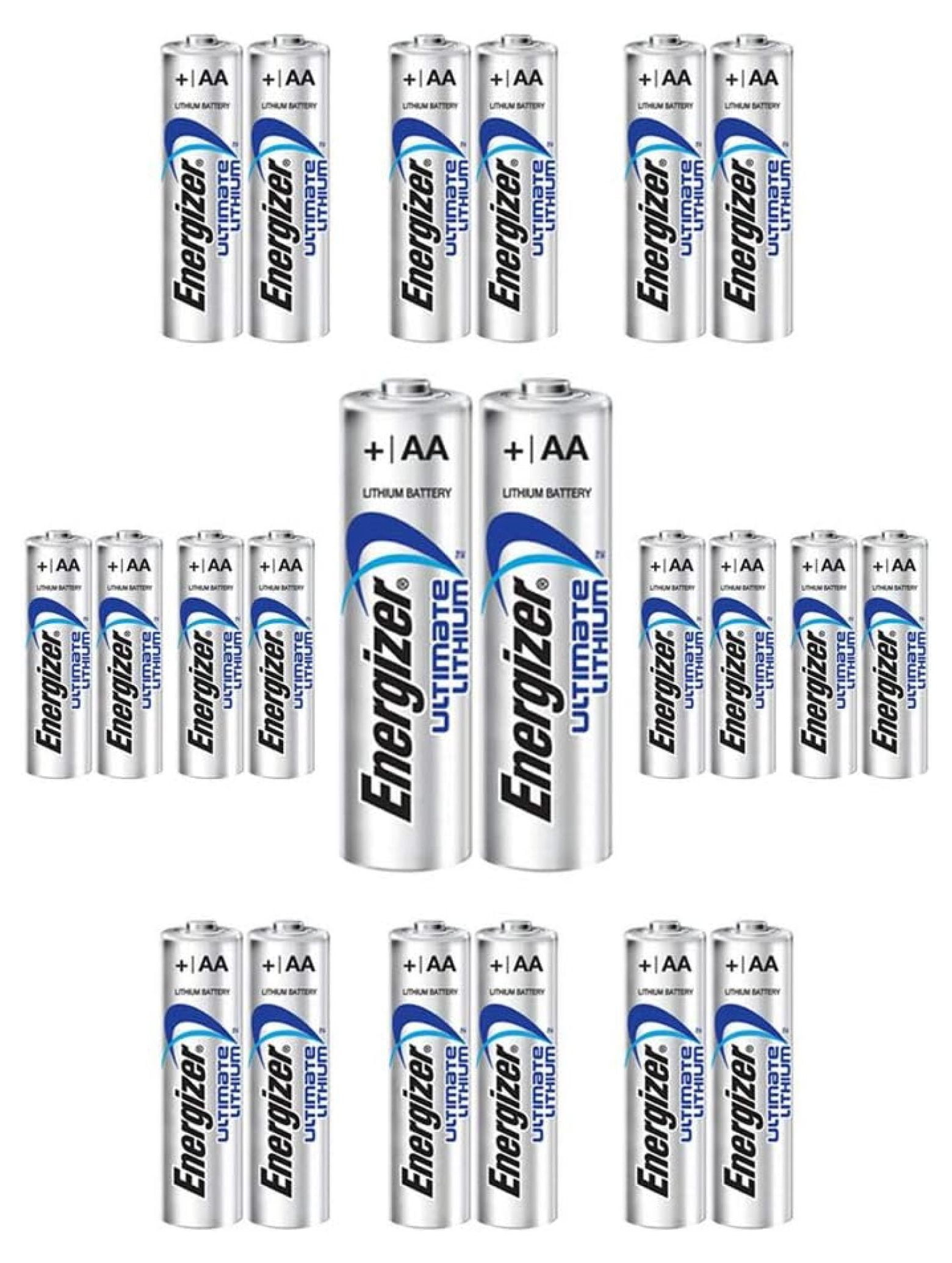 24x Energlzer AA Lithium Batteries Ultimate L91 Exp:2038 USA Wholesale ...
