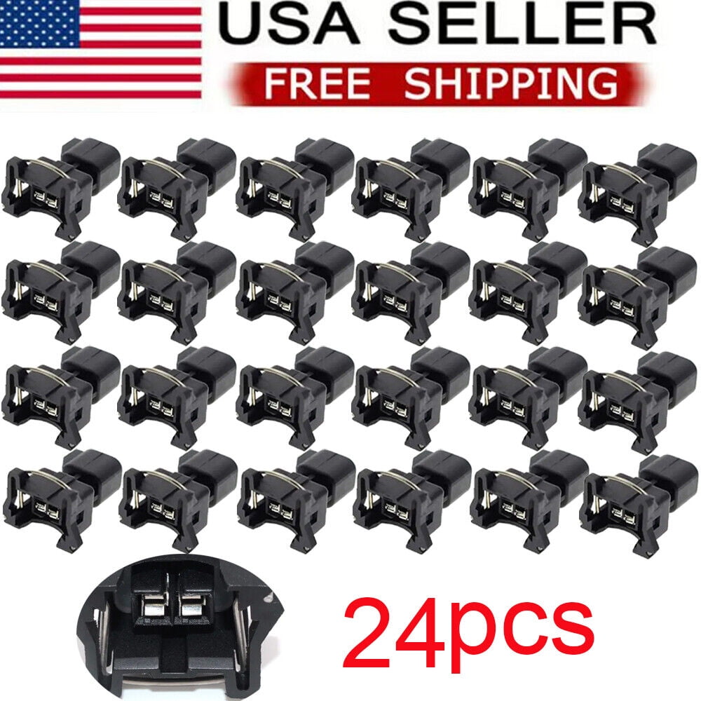 24x Fuel Injector Connector Adapter Compatible with EV6 to EV1 USCAR ...