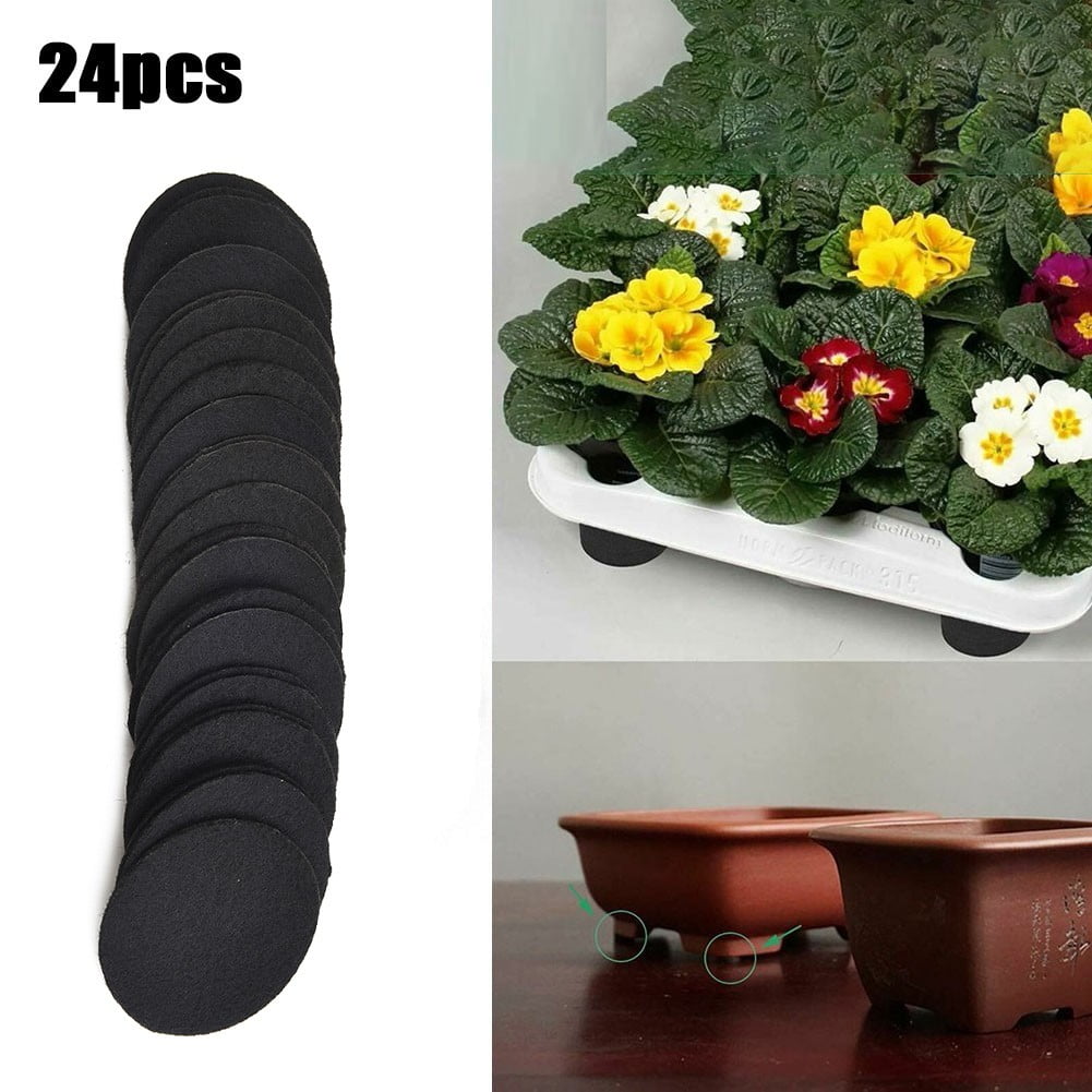 24x Invisible Low Profile Flower Pot Feet Garden Plant Pot Feet Risers ...