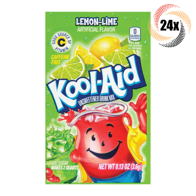 24x Packets Kool-Aid Lemon Lime Caffeine Free Soft Drink Mix | Fast ...