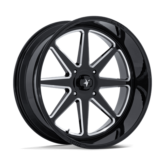 24x10 MSA Offroad M54 Spark Glossy Black Milled UTV Wheel 5x4.5 (-25mm ...