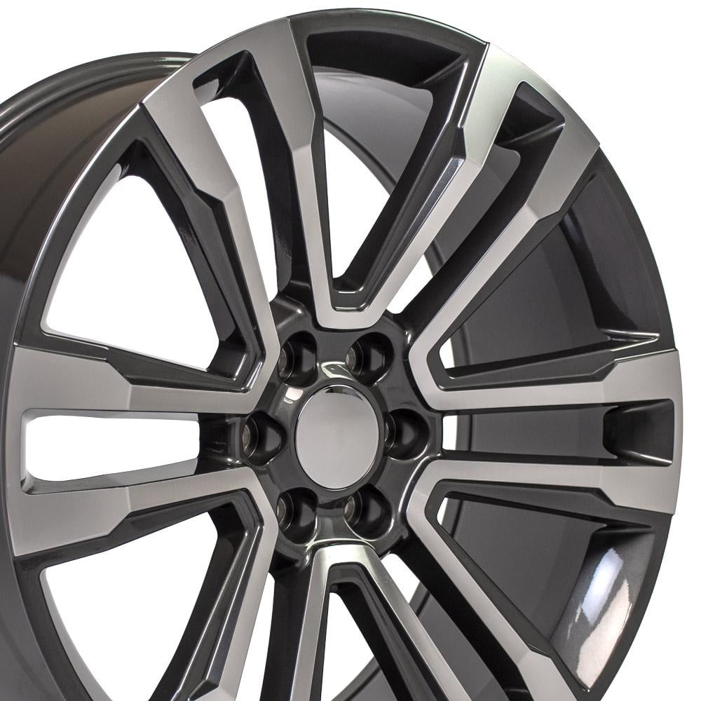24x10 inch Hyper Black 5822 Wheel for Chevy Tahoe, Chevrolet Silverado ...