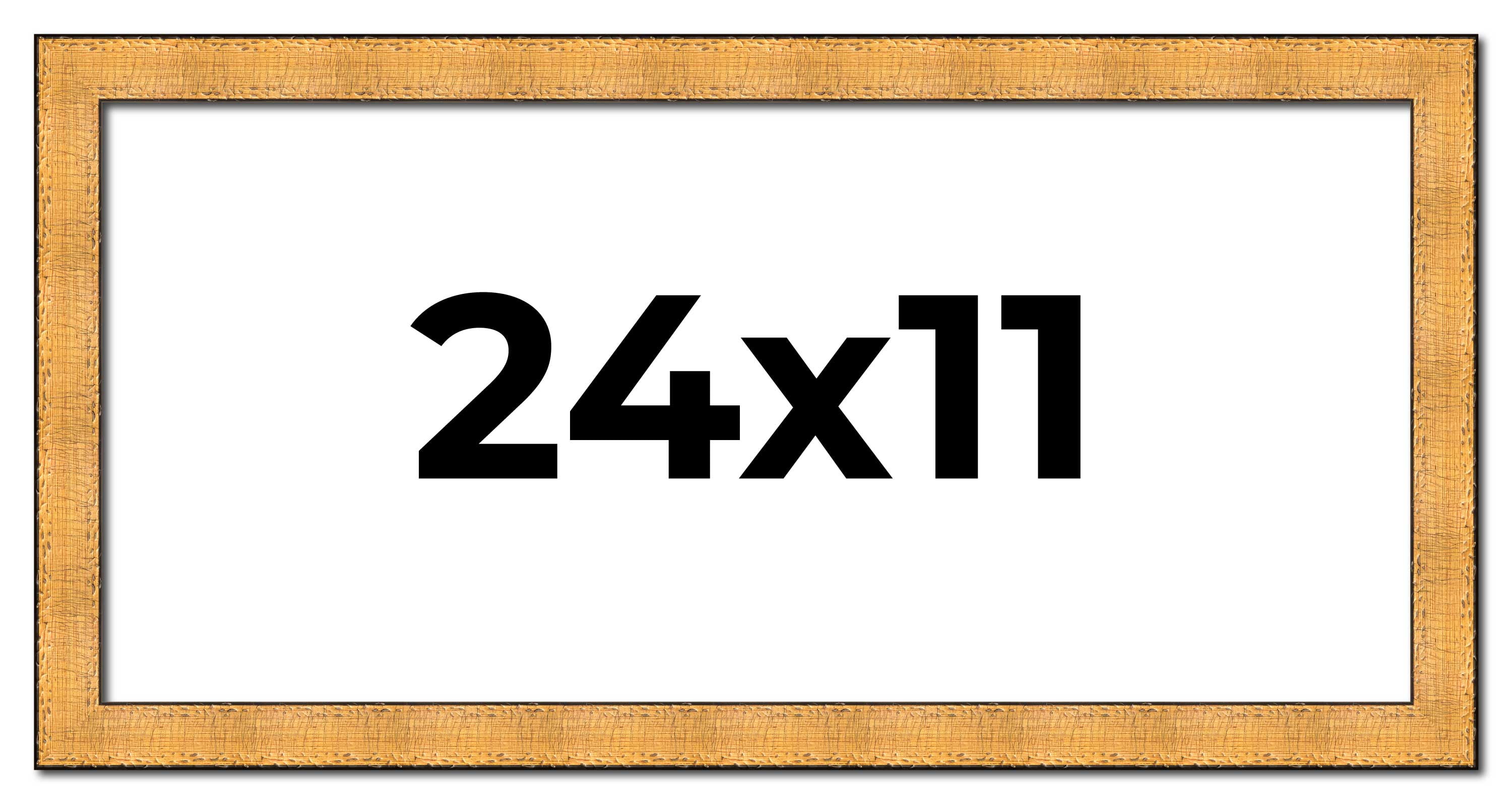 24x11 Frame Gold Rustic Solid Wood Picture Frame | 1.25 Inch Wide ...