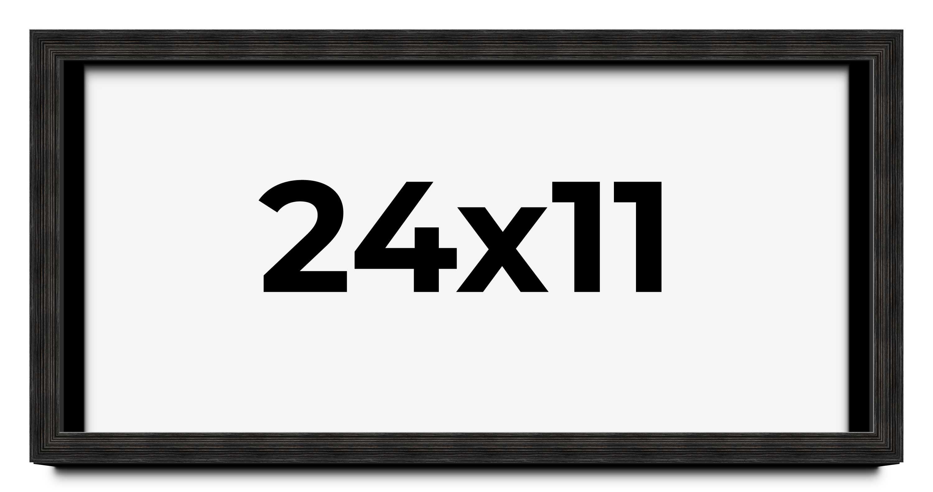 24x11 Shadow Box Black Rustic Barnwood Display Frame | 1.125 Inch Deep ...