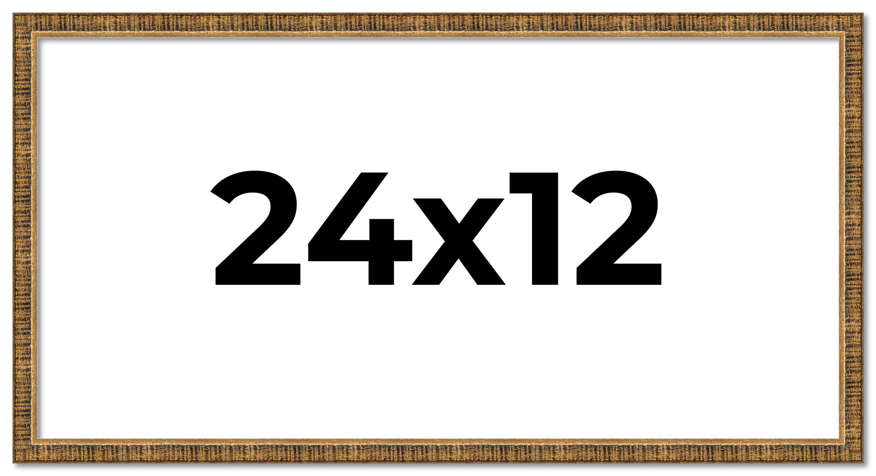 24x12 Frame Gold Kingsley Distressed Solid Wood Picture Frame Width 0. ...