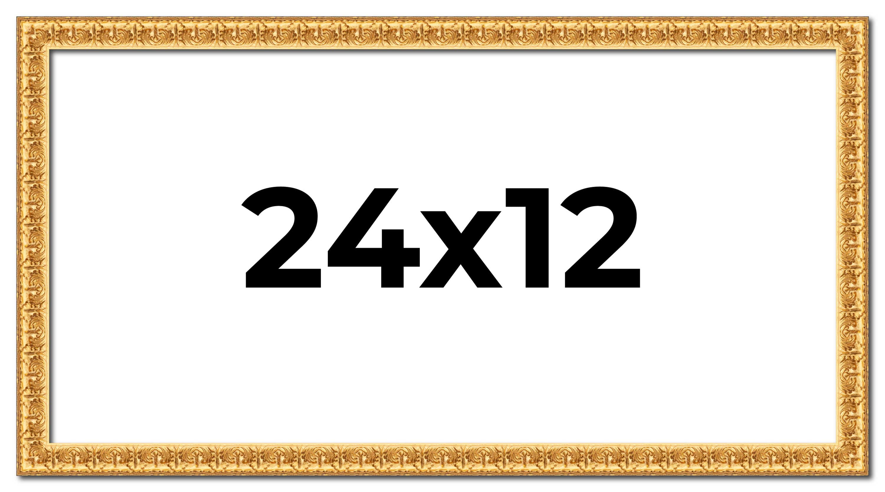 24x12 Frame Gold Real Wood Picture Frame Width 1 inches | Interior ...
