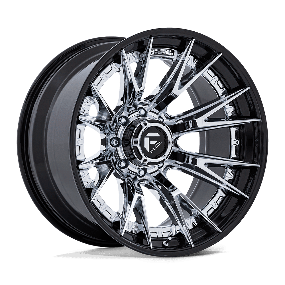 24x12 Fuel Off-Road FC402 Catalyst Chrome W/ Gloss Black Lip Wheel ...