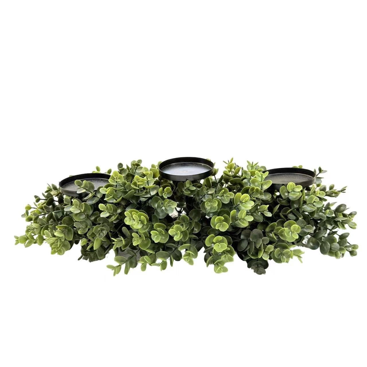 24x12 Inch Artificial Wreath Candle Rings Center Candle Ring Twig ...