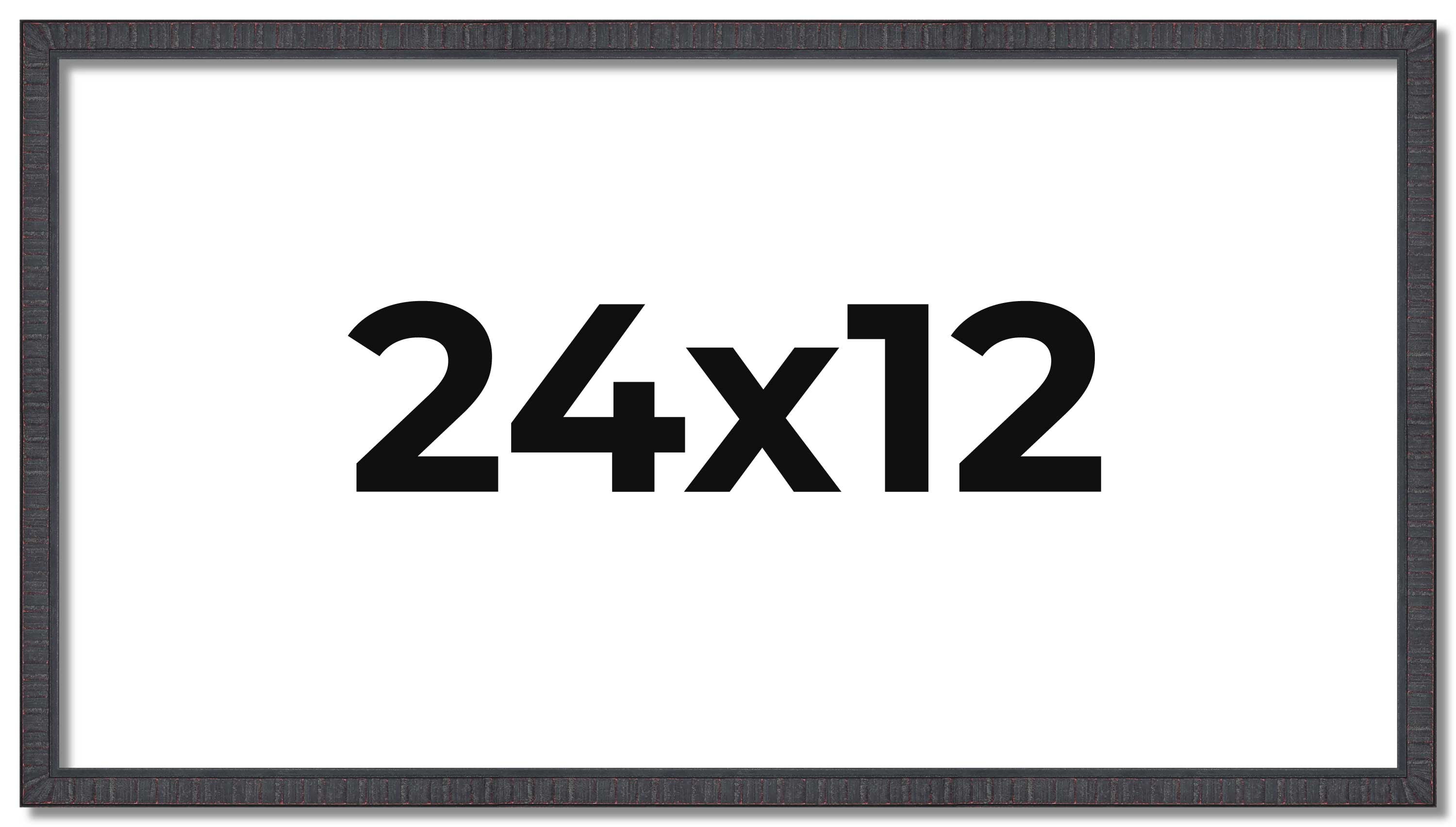 24x12 Rustic Brown Real Wood Picture Frame Width 0.75 inches | Interior ...