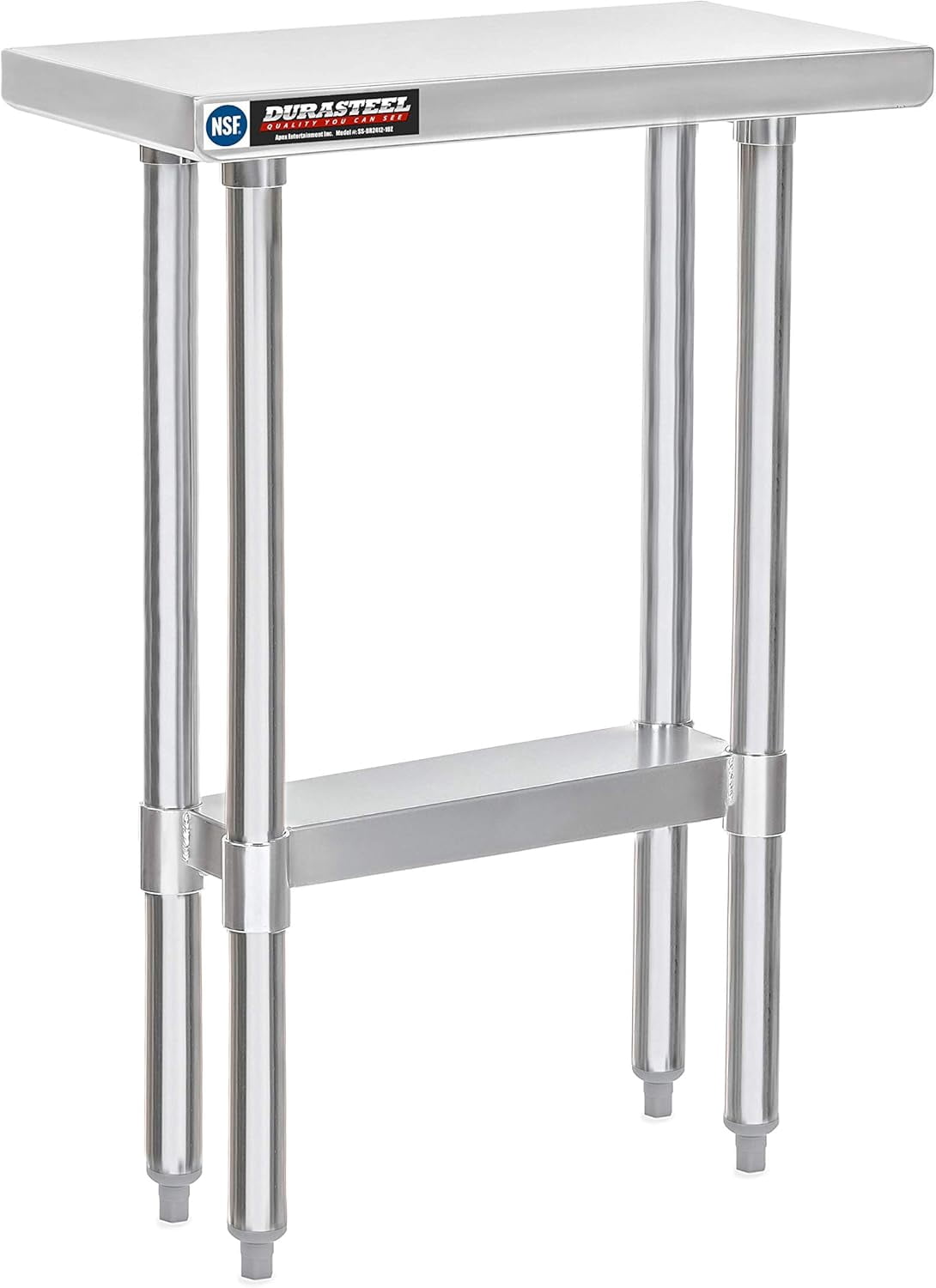 24x12 Small Stainless Steel Table - NSF Metal Narrow Commercial Food ...