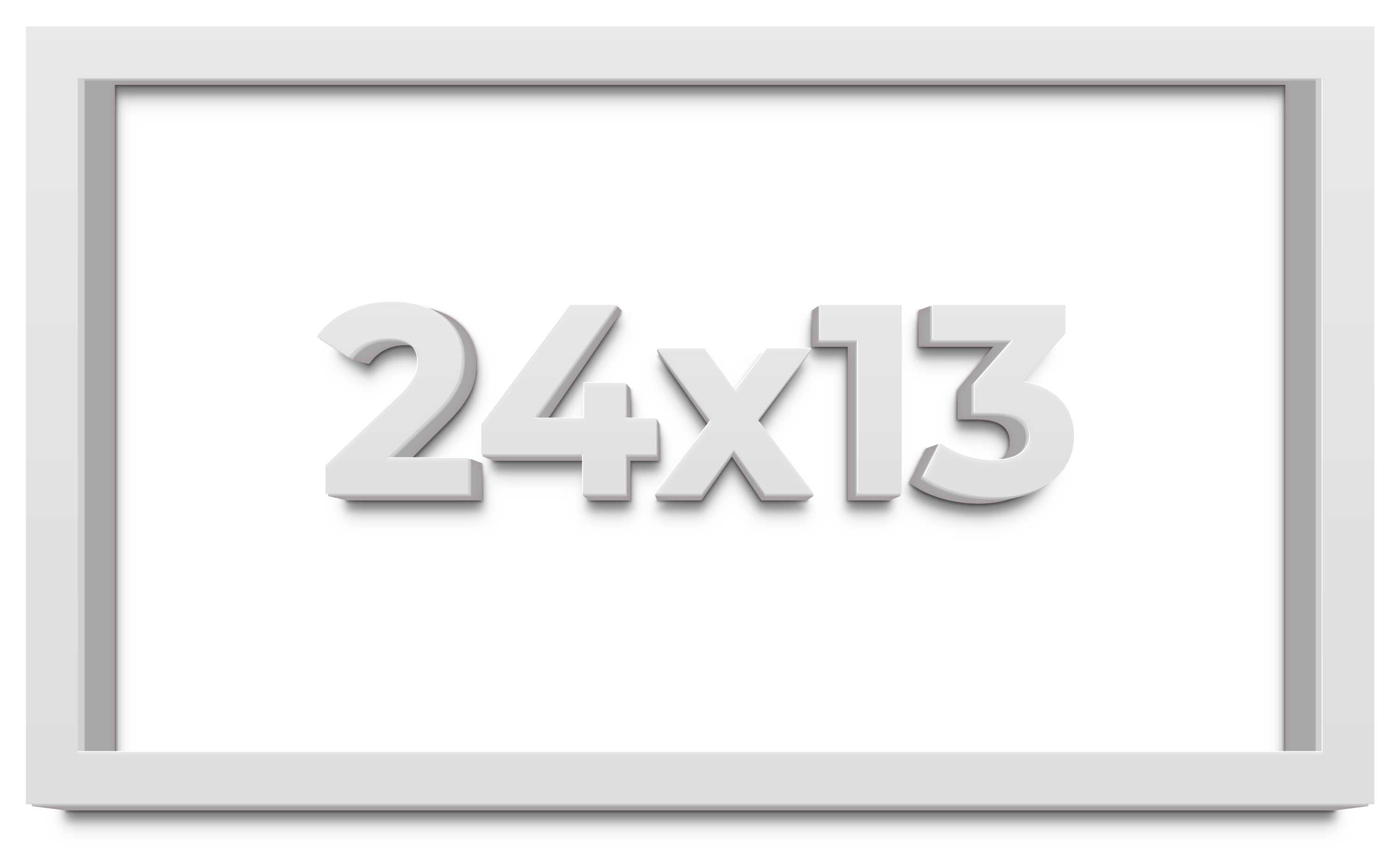 24x13 Shadow Box High Gloss White Display Frame | 1.625 Inches Deep | 1 ...
