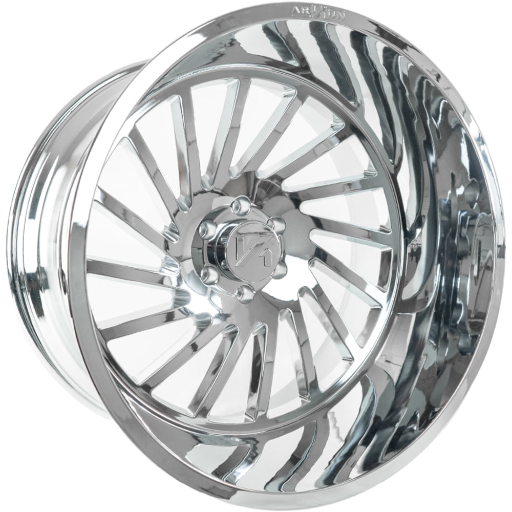 24x14 Chrome Wheel Arkon Off-Road Caesar (Proper Directional) 8x6.5 -81 ...