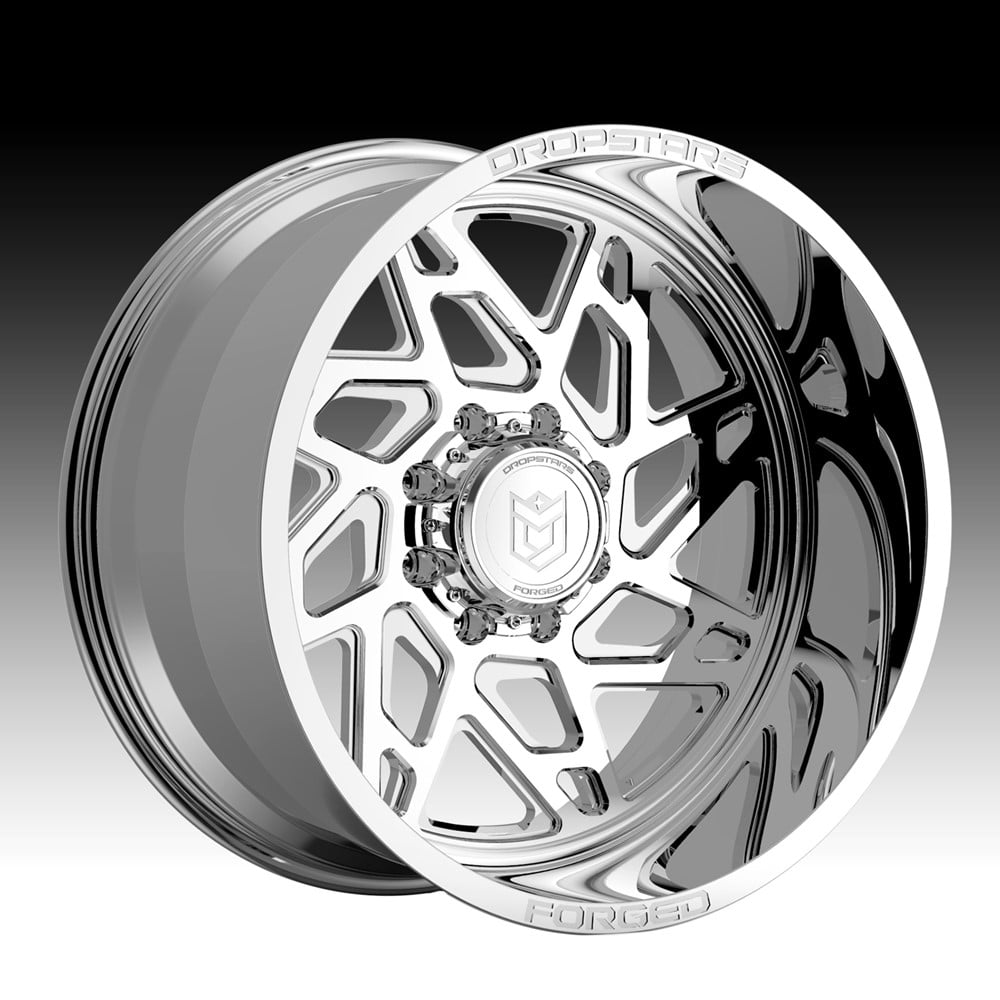 24x14 Dropstars F60P1 Forged Full Polished Wheel 8x6.5 -76 - Walmart.com