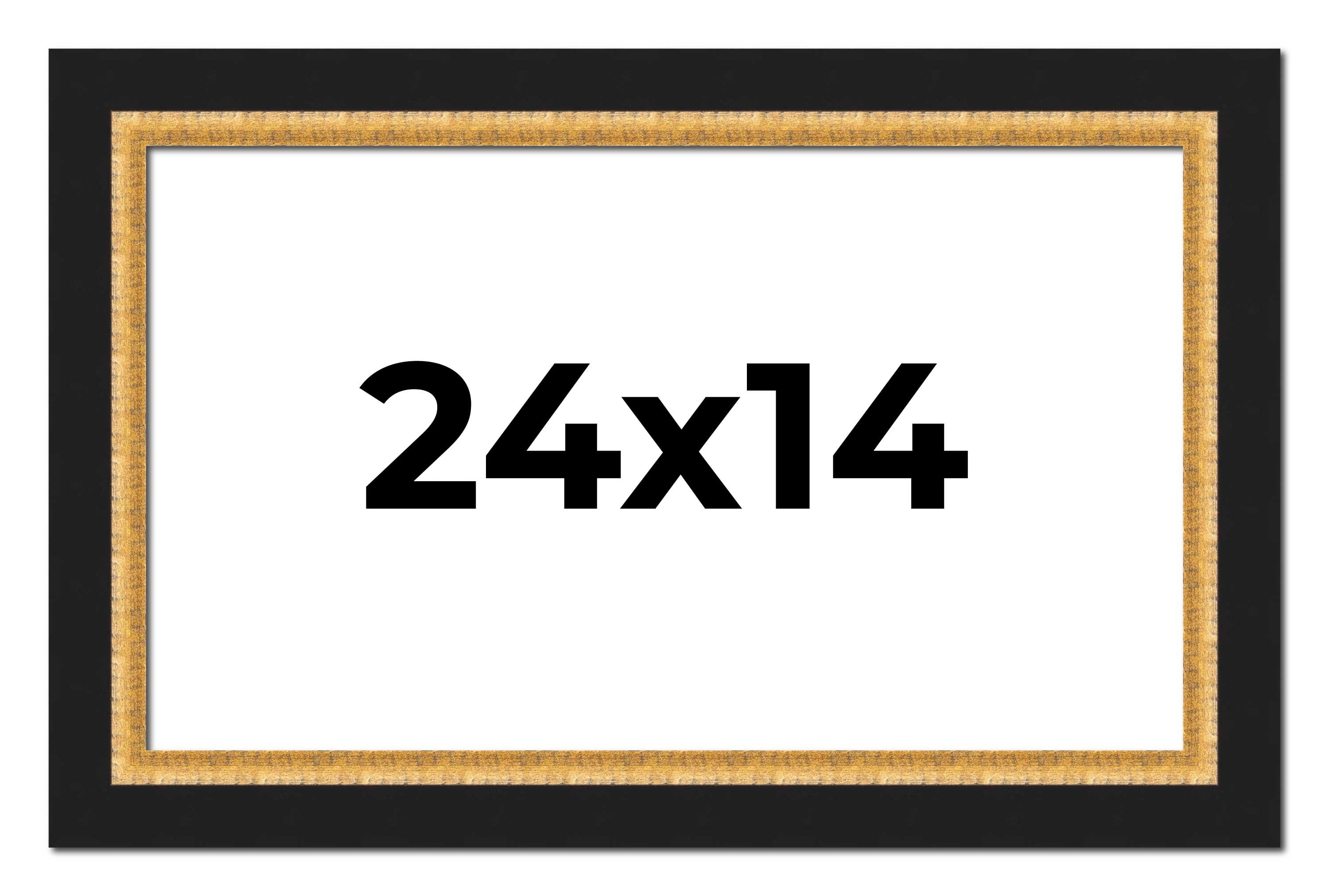 24x14 Frame Gold Real Wood Picture Frame Width 2.25 Inches | Interior ...