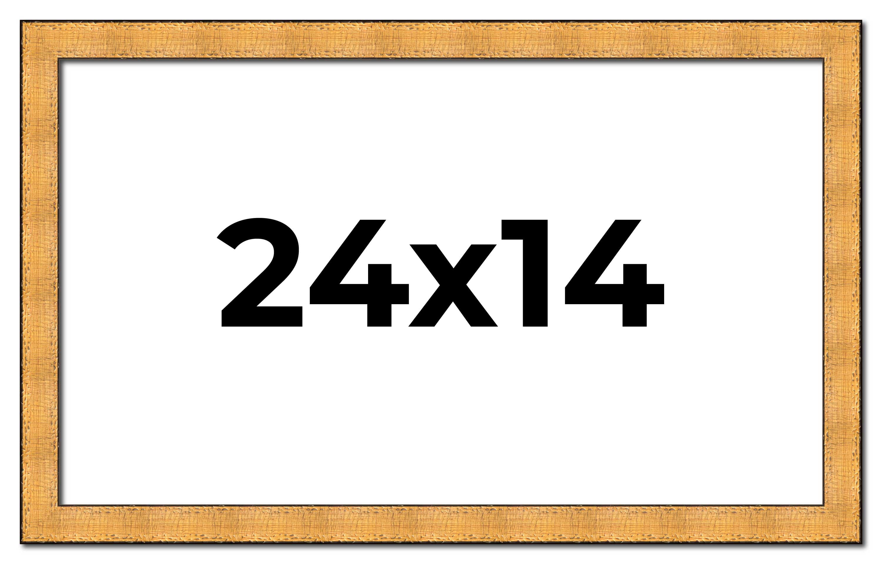 24x14 Frame Gold Rustic Solid Wood Picture Frame | 1.25 Inch Wide ...