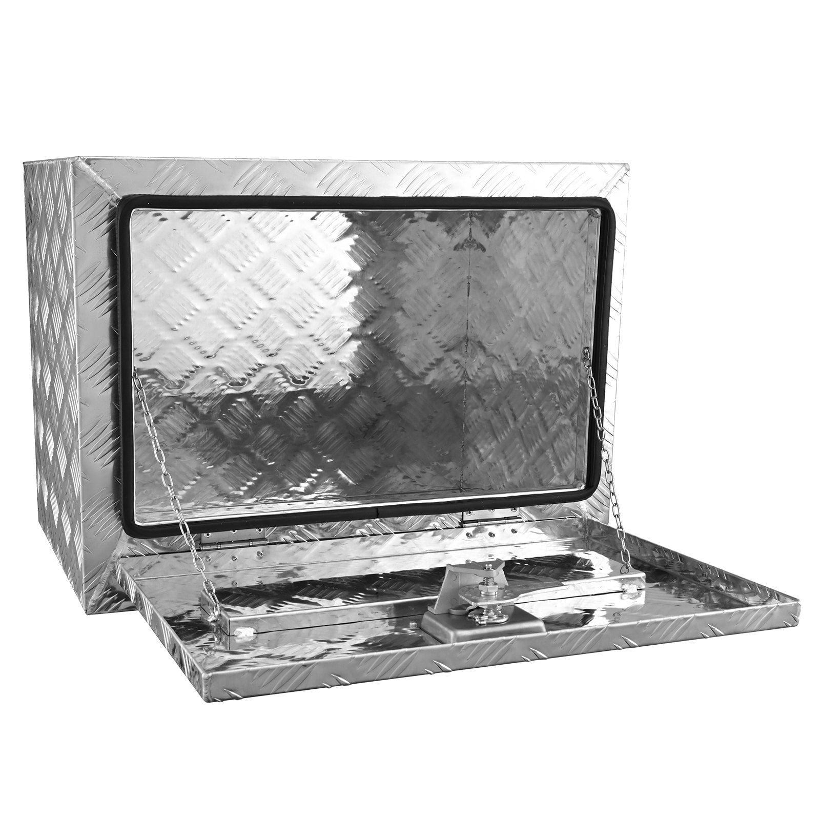24x14x16 Underbody Truck Tool Box, Heavy Duty Aluminum Diamond Plate ...