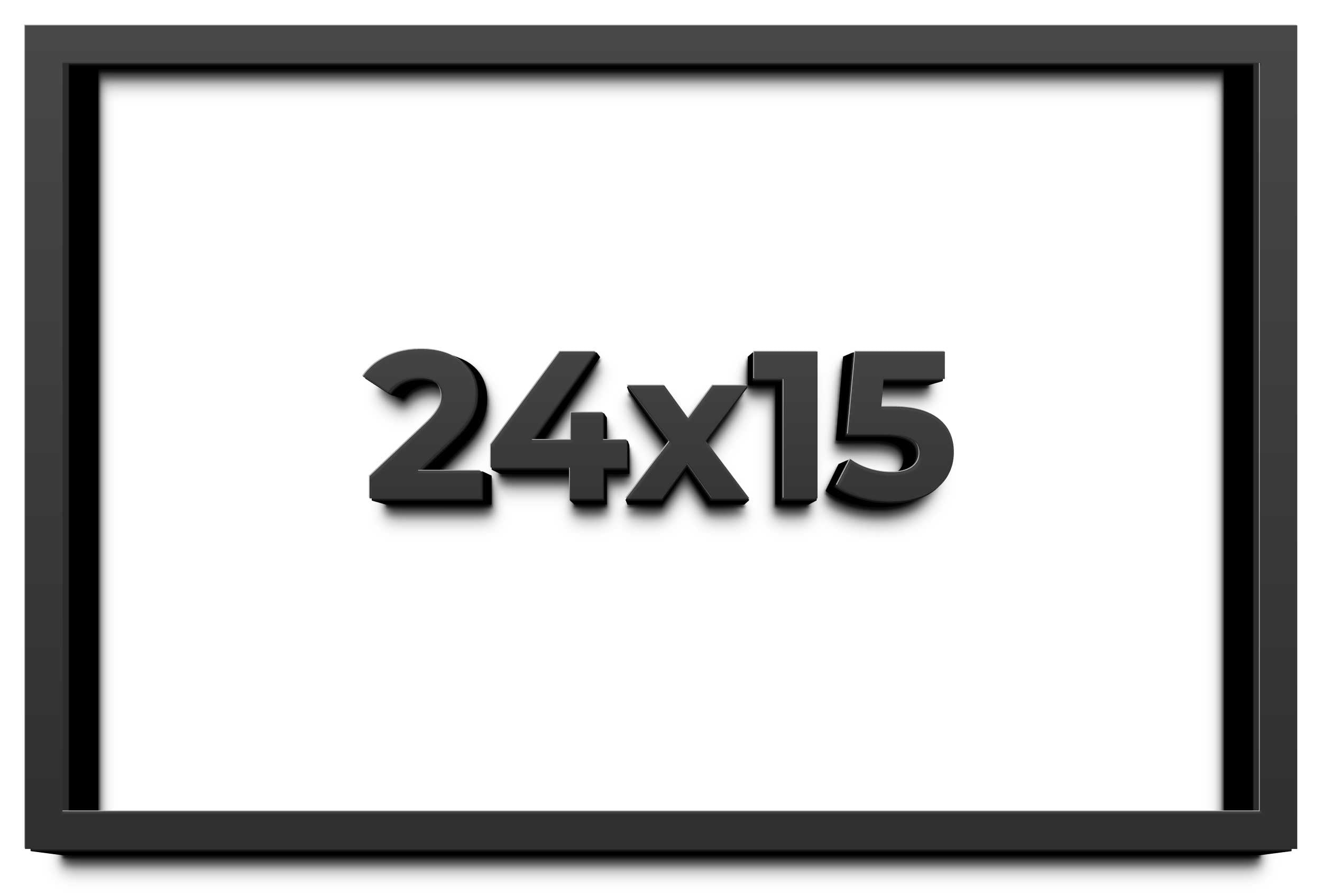 24x15 Shadow Box Frame Black | 1 inches Deep Real Wood Contemporary ...