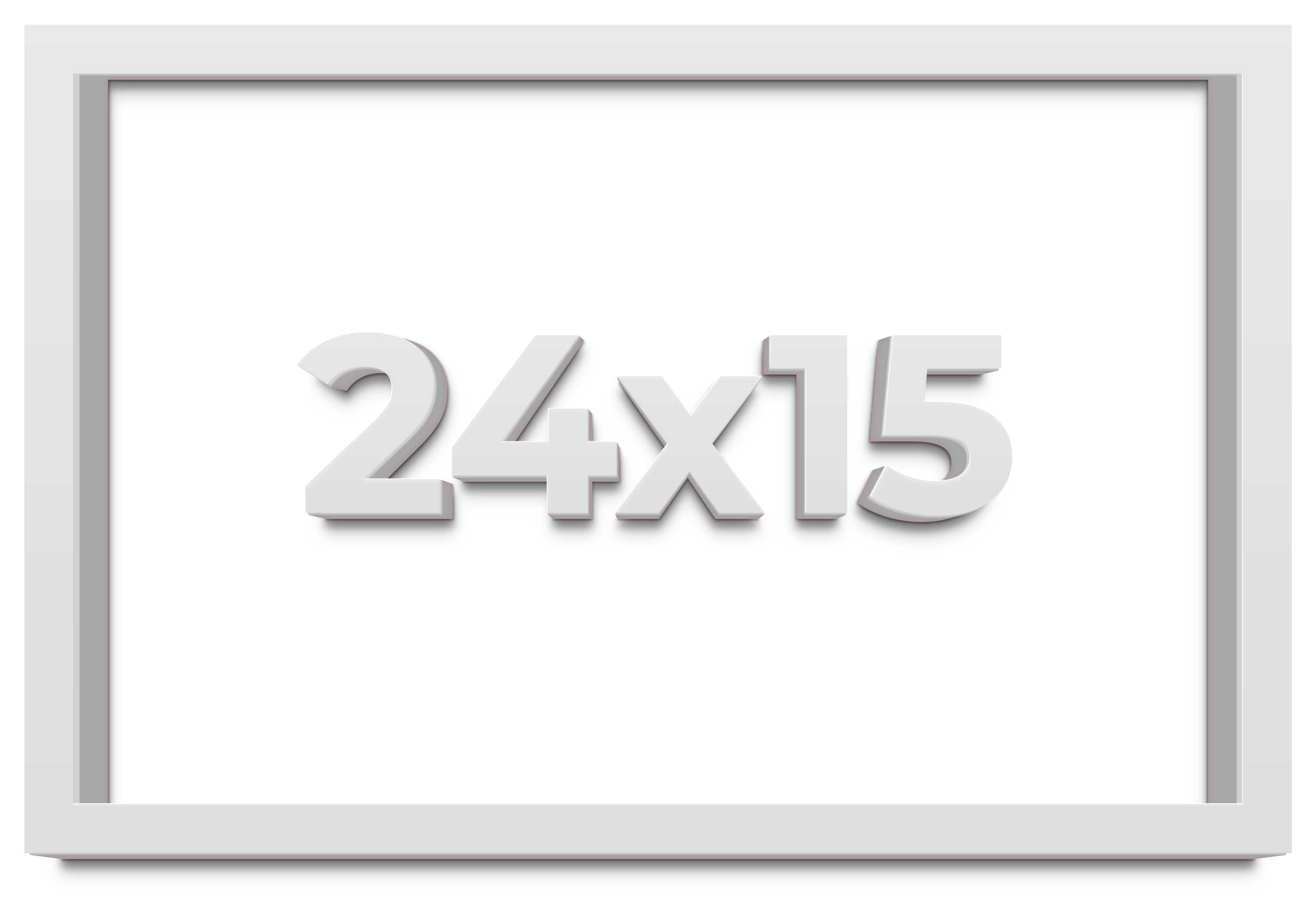 24x15 Shadow Box High Gloss White Display Frame | 1.625 Inches Deep | 1 ...