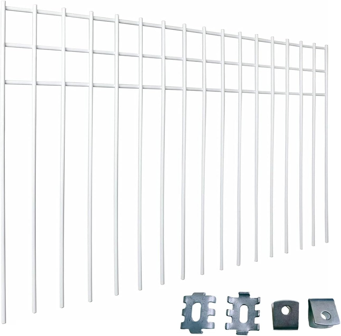 24x15-inch No Dig Animal Barrier Fence, 15 Pack White Dig Protective ...