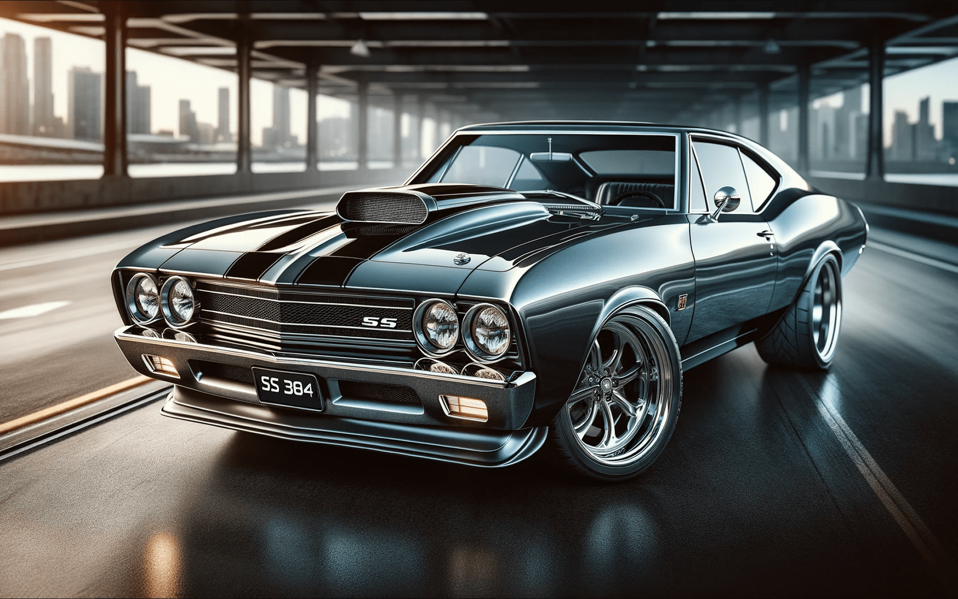 24x15in Chevrolet Chevelle SS 396 Classic Super Sport Muscle car ...