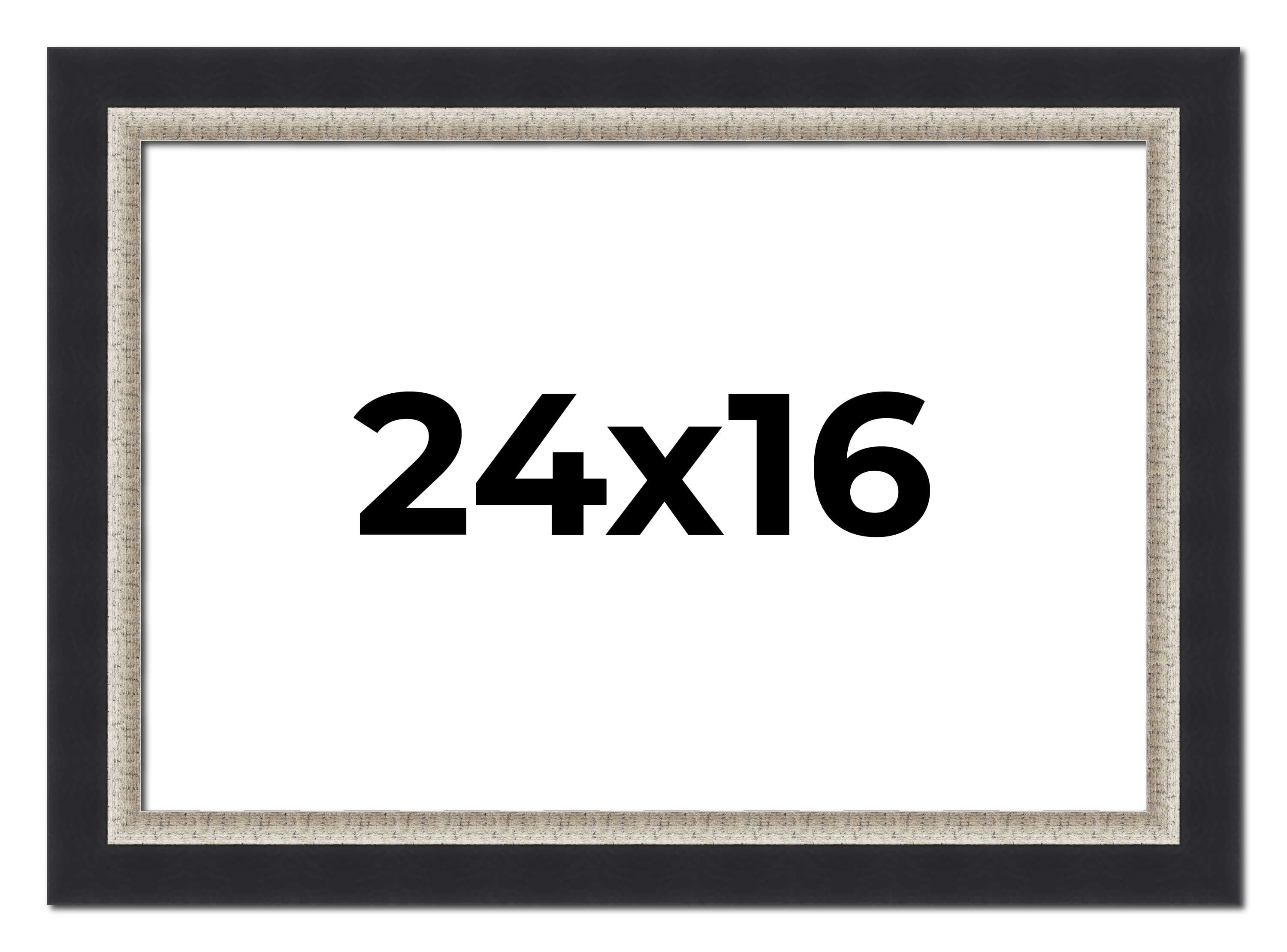 24x16 Frame Black Real Wood Picture Frame Width 2.25 Inches | Interior ...