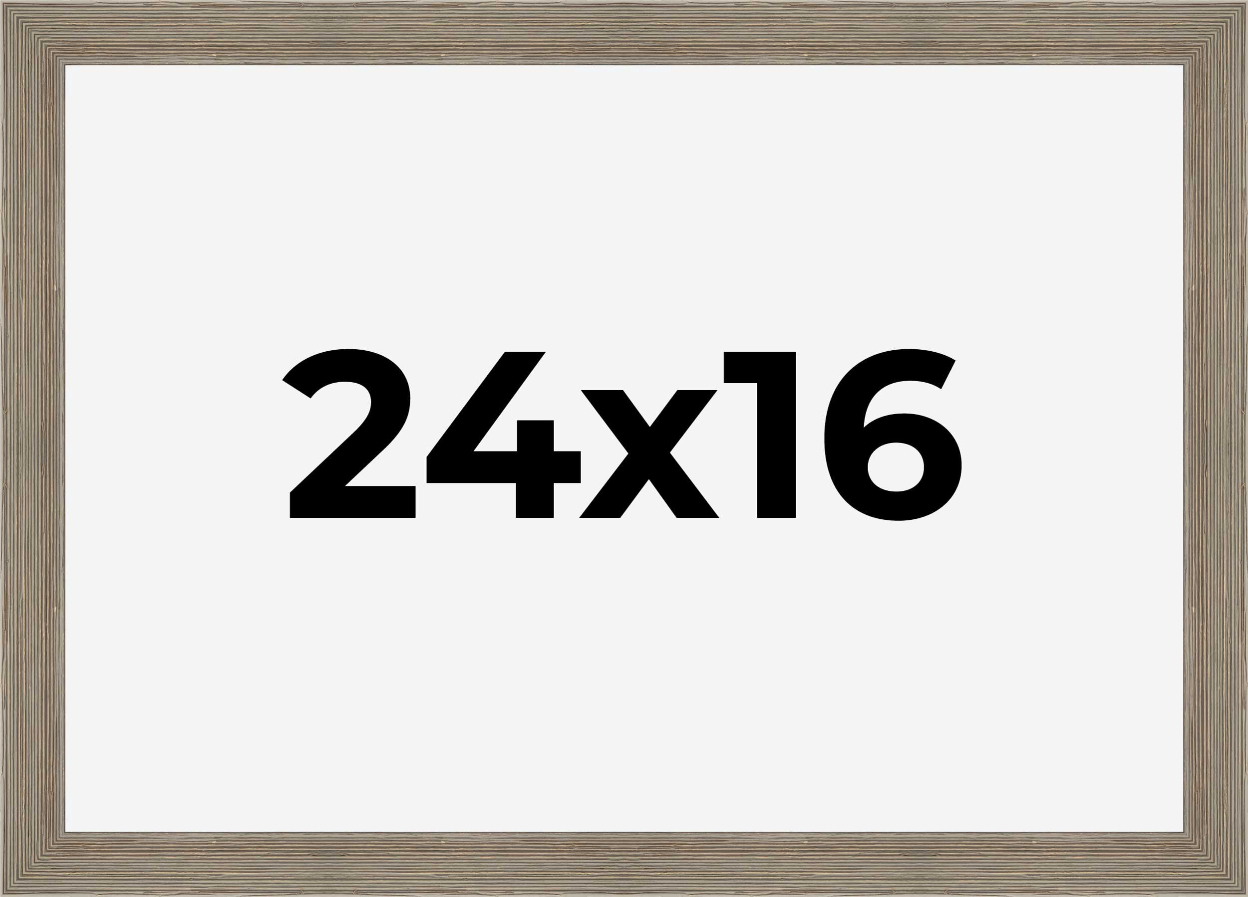 24x16 Frame Gray Barnwood Rustic Solid Wood Picture Frame | 1.5 Inch ...