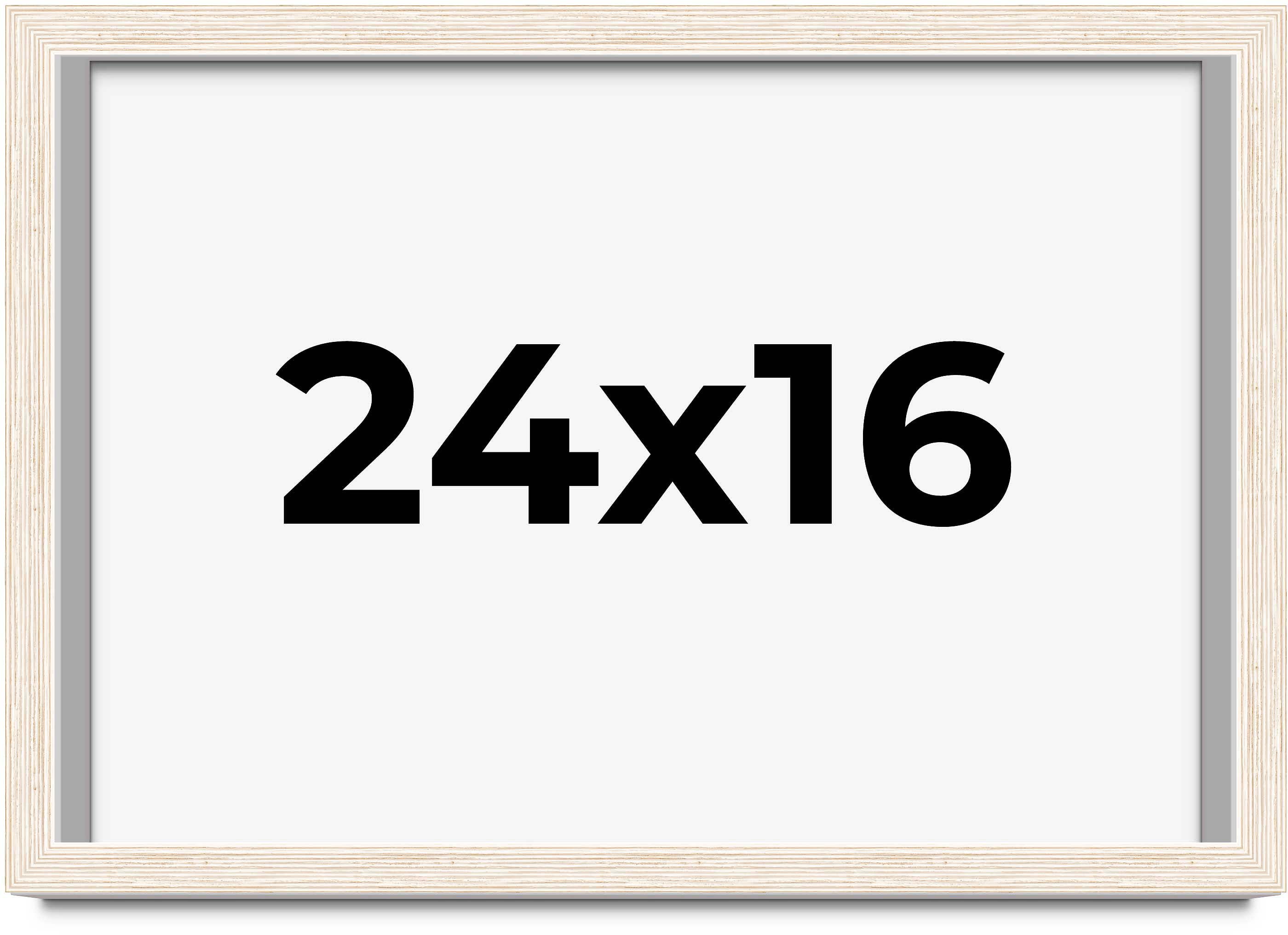 24x16 Shadow Box White Rustic Wood Shadow Box with White Acid-Free ...