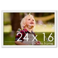 20x22 - 20 x 22 Rounded Black Solid Wood Frame with UV Framer's Acrylic ...