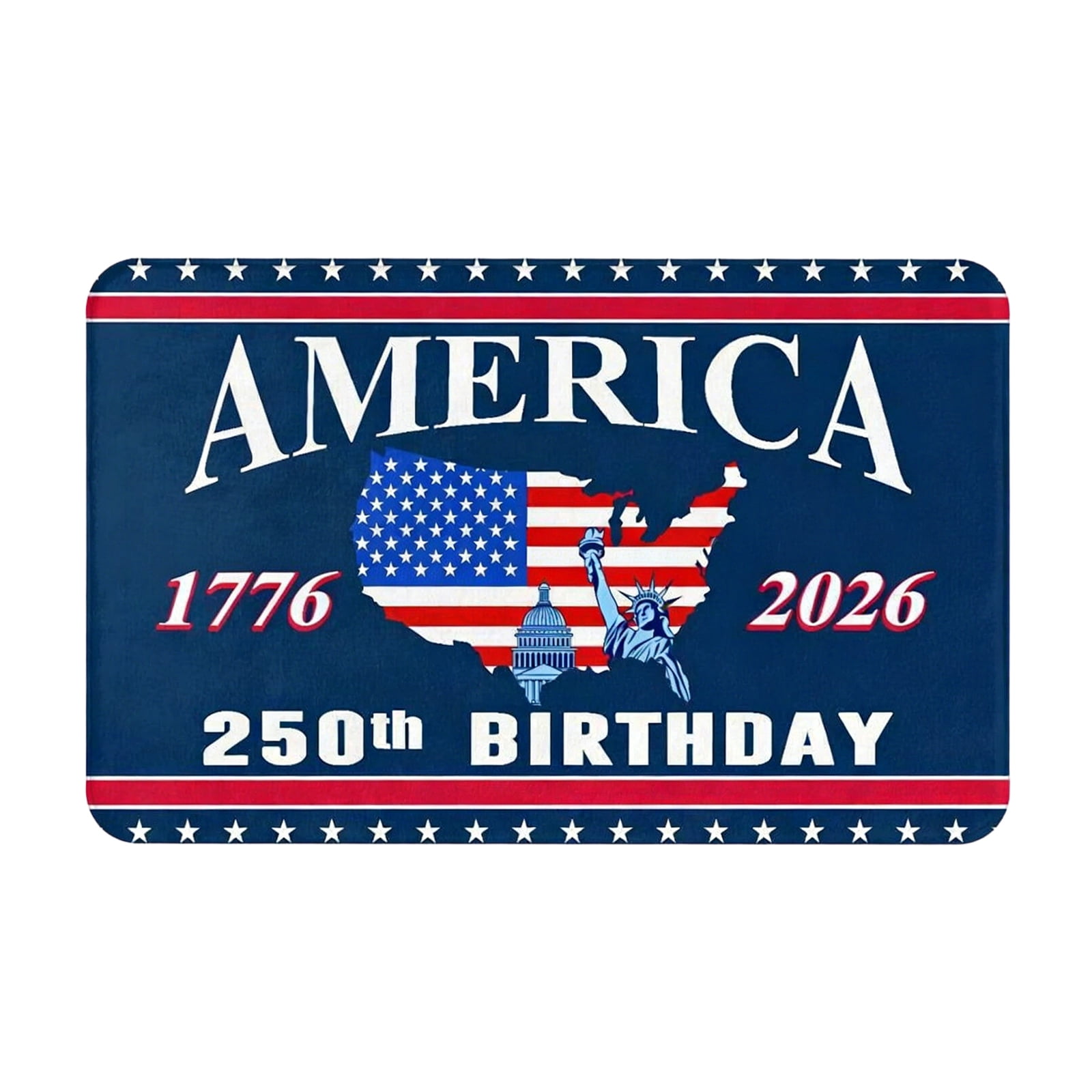 24x16 in. US 250 Entryway Doormats — 4th of July Decorations — Porch ...