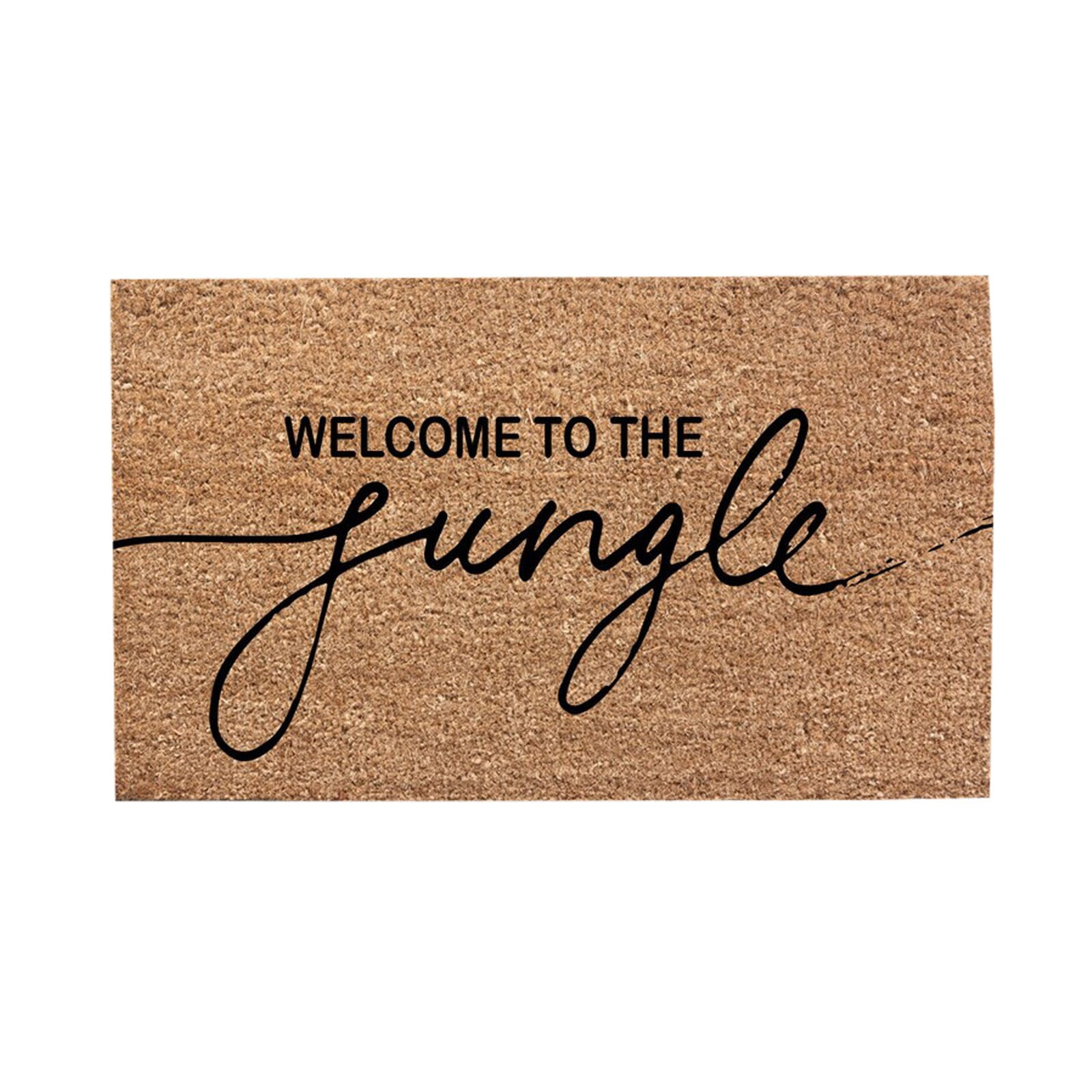 24x16IN Novelty Door Mats , Coco Coir Mat Green Foliage Jungle Plants ...