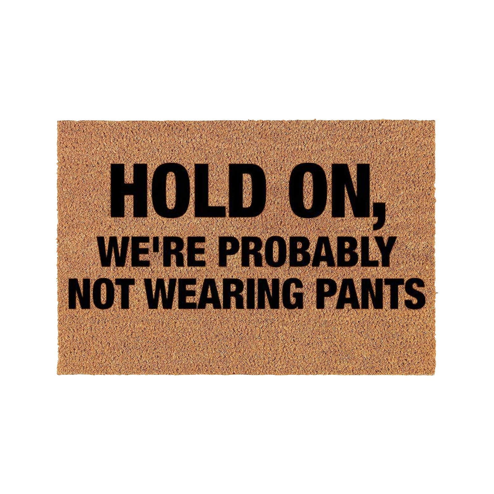 24x16IN Novelty Door Mats , Coco Coir Mat Knock Slowly Funny Welcome ...