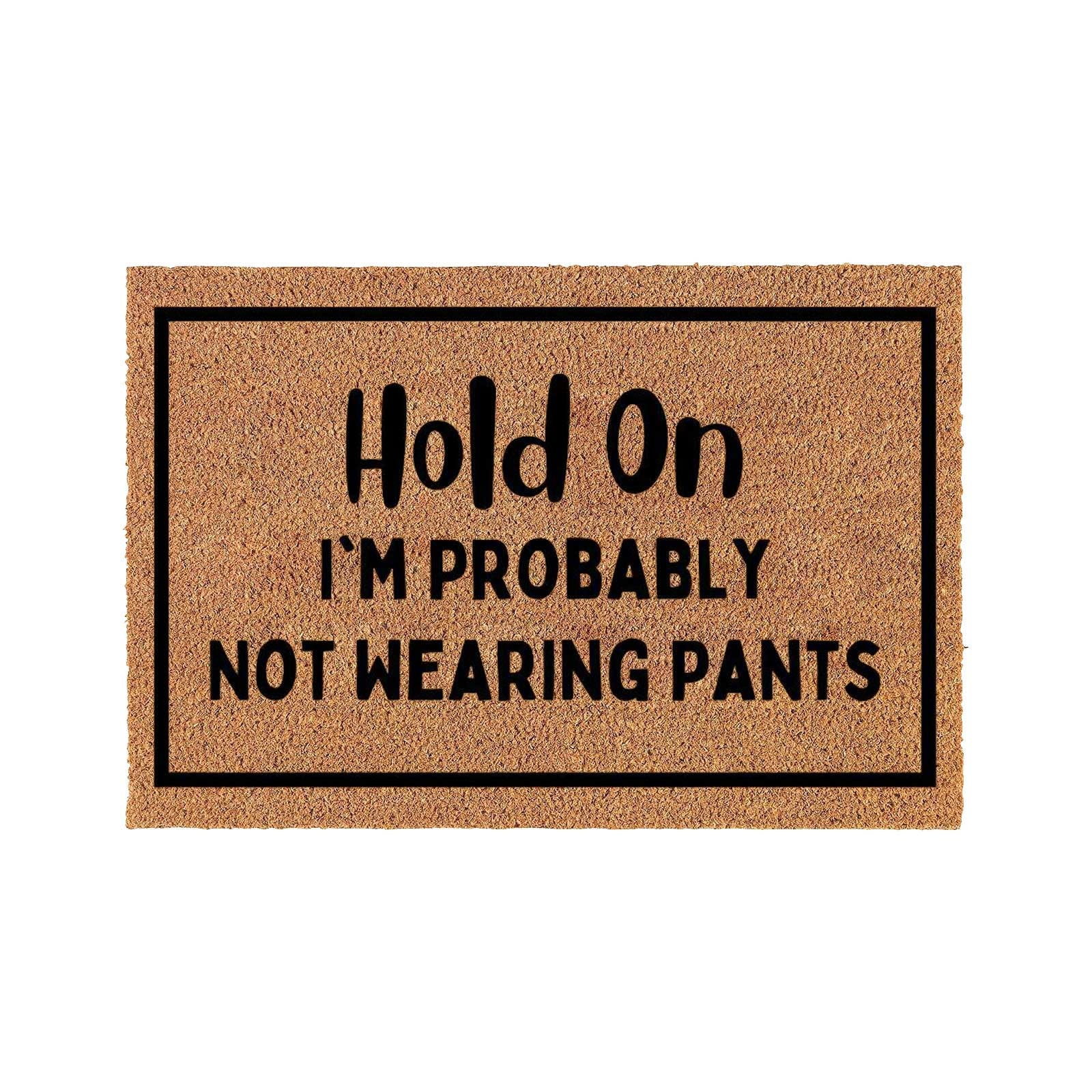 24x16IN Novelty Door Mats , Coco Coir Mat Knock Slowly Funny Welcome ...