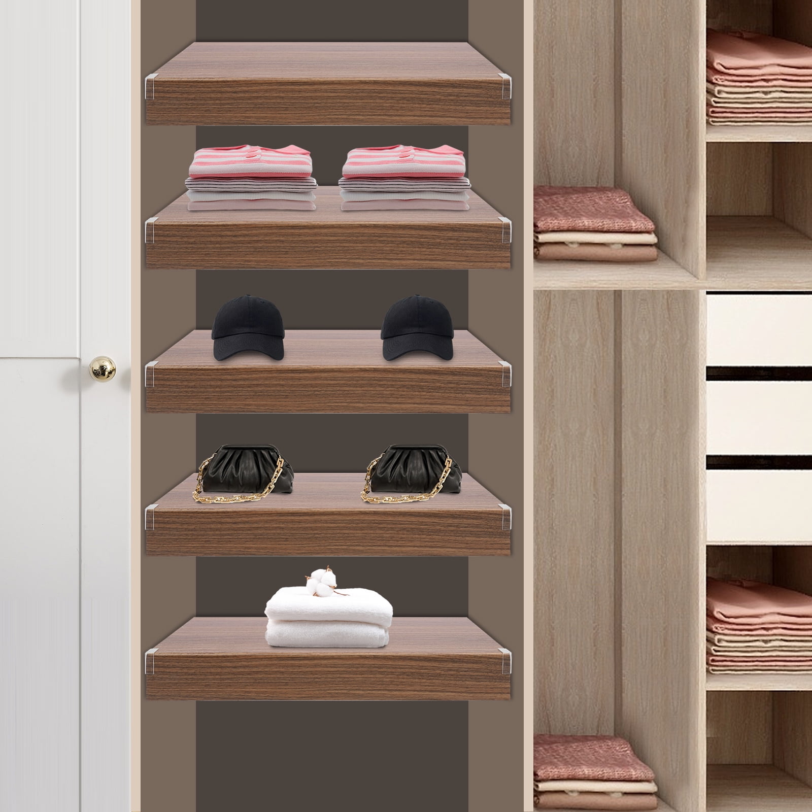 24x16in Wire Rack Cover Set, 5 PCS Shelf Covers Wire Rack Cover, Wood ...